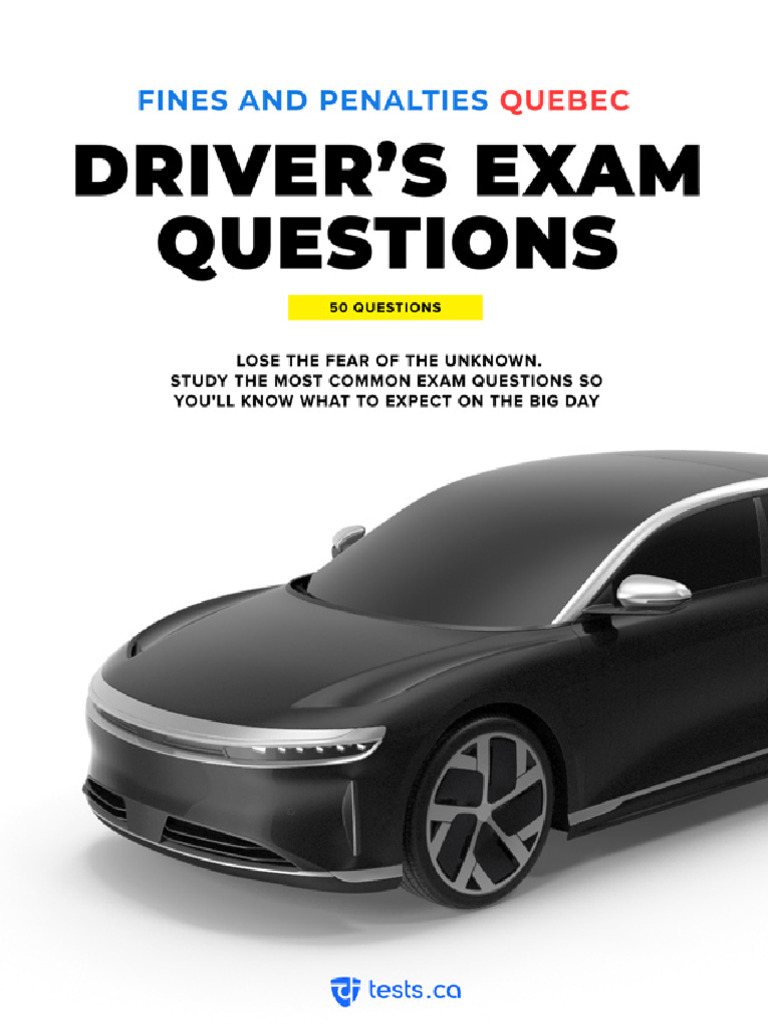 50 Quebec Fines and Penalties Driving Test Questions - 2 | PDF ...