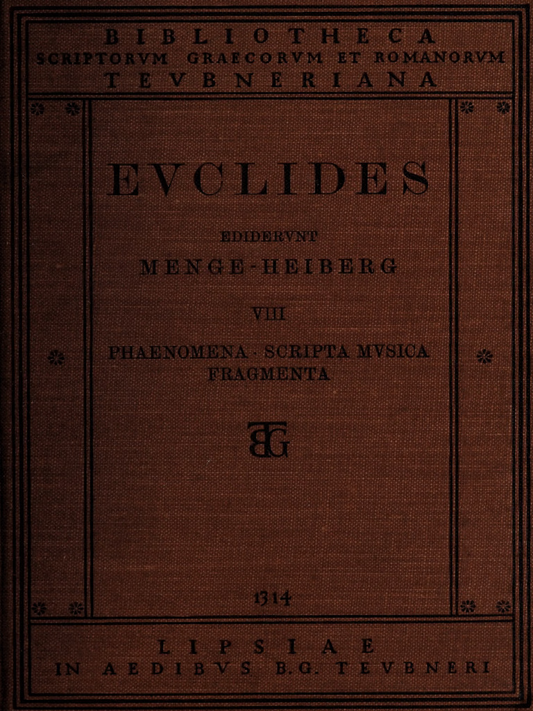 Euclides Opera Omnia - Tomus 8 | PDF