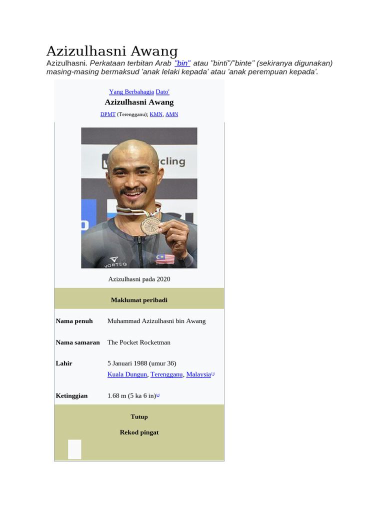 Azizulhasni Awang | PDF