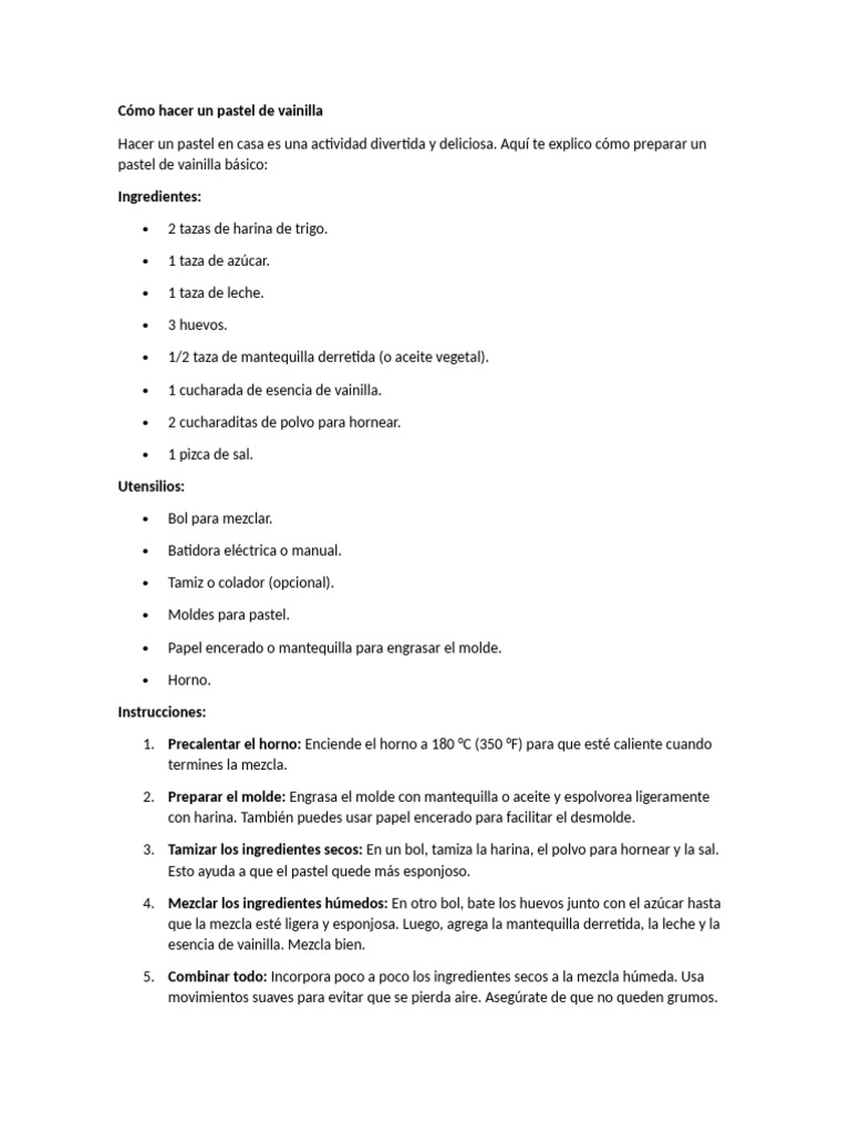 Pastel | PDF | Pasteles | Postres