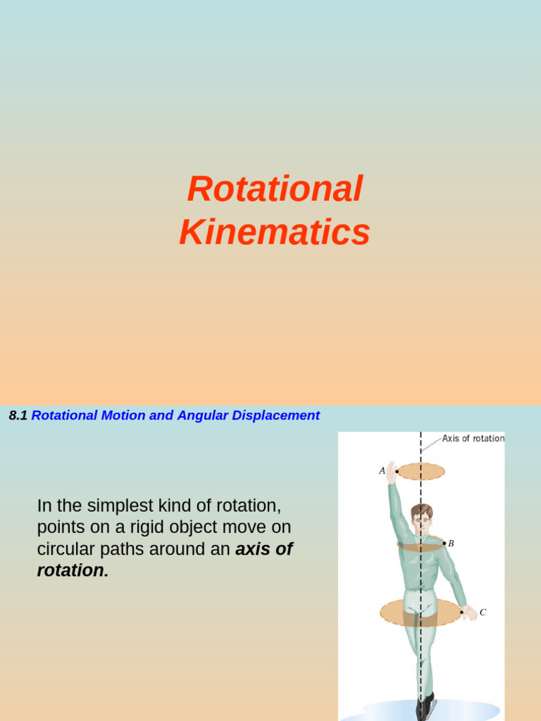 Rotational Kinematics - Cutnell and Johnson | PDF | Rotation Around A Fixed Axis | Rotation