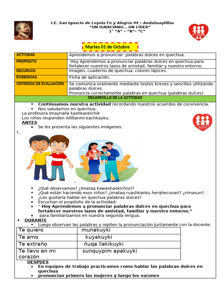 Aprendemos Palabras Dulces en Quechua | PDF | Comunicación humana