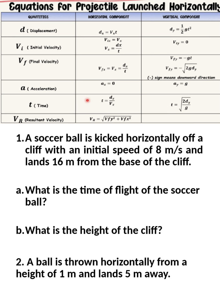 Projectile Motion Activity | PDF