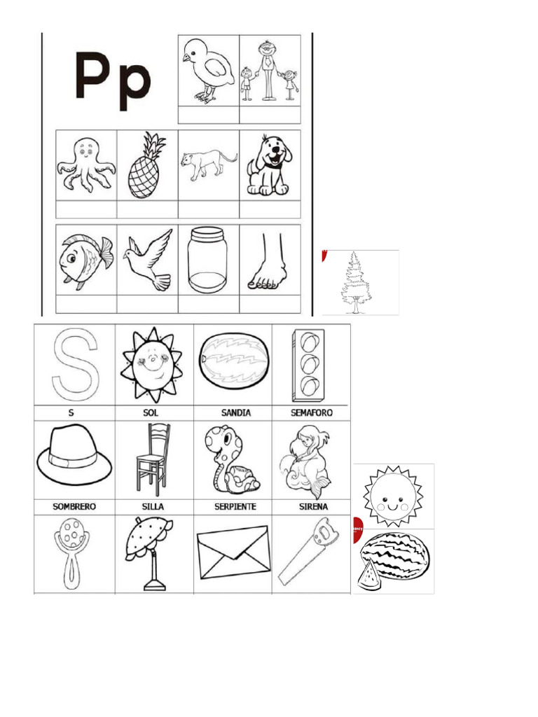 ANEXOS Letra S y P Alumnos | PDF