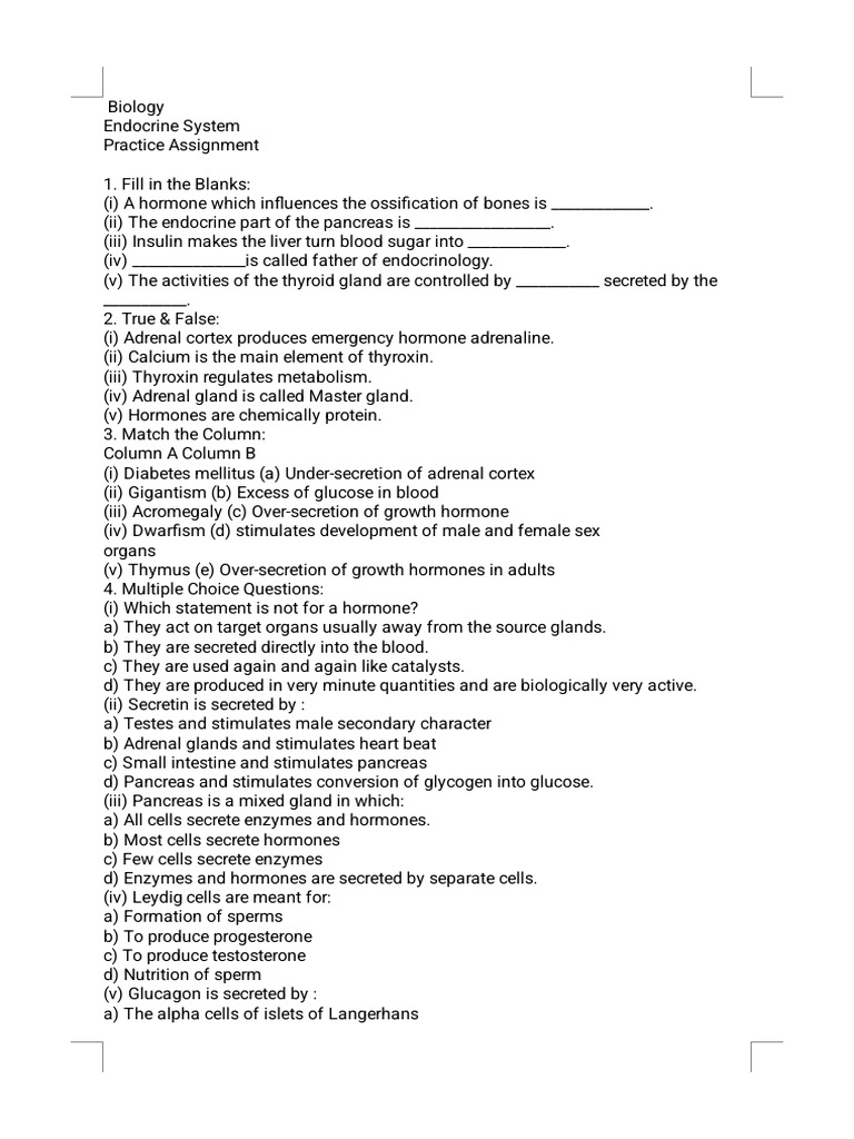 Document | PDF | Hormone | Endocrine System