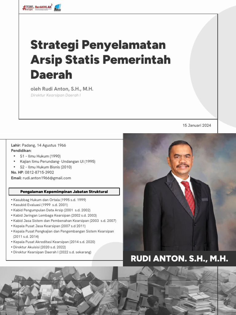 Strategi Penyelamatan Arsip Statis Pemerintah Daerah | PDF