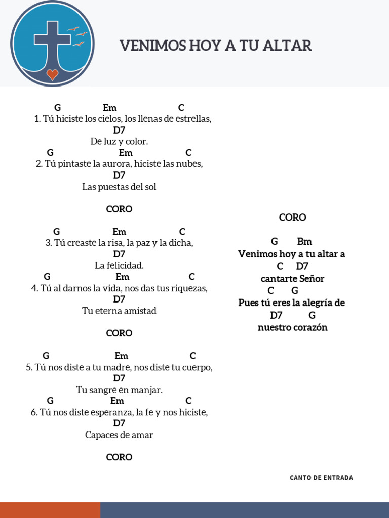 01 Venimos Hoy A Tu Altar | PDF