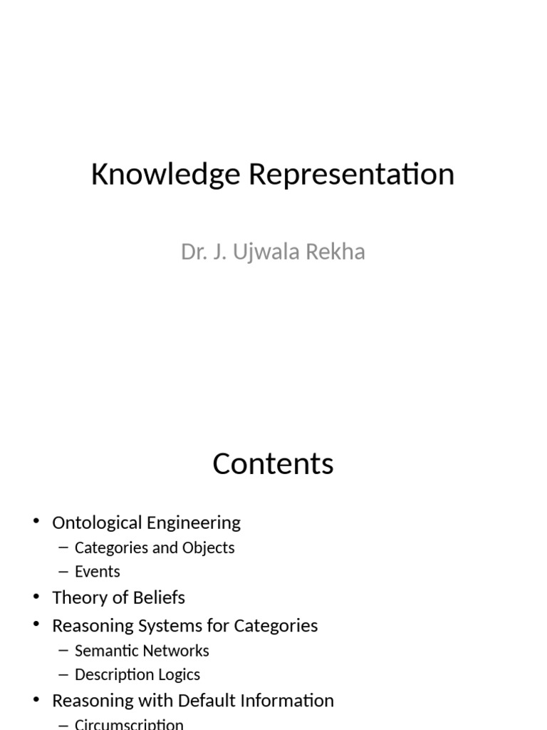 Knowledge Representation | PDF | Knowledge Representation And Reasoning | Ontology (Information ...