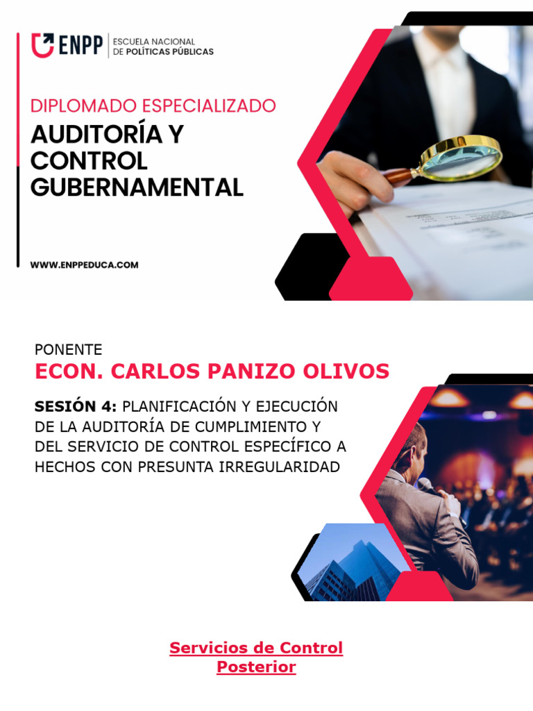 Sesión 4 - Auditoría y Control Gubernamental - ENPP2024 | PDF | Auditoría | Planificación