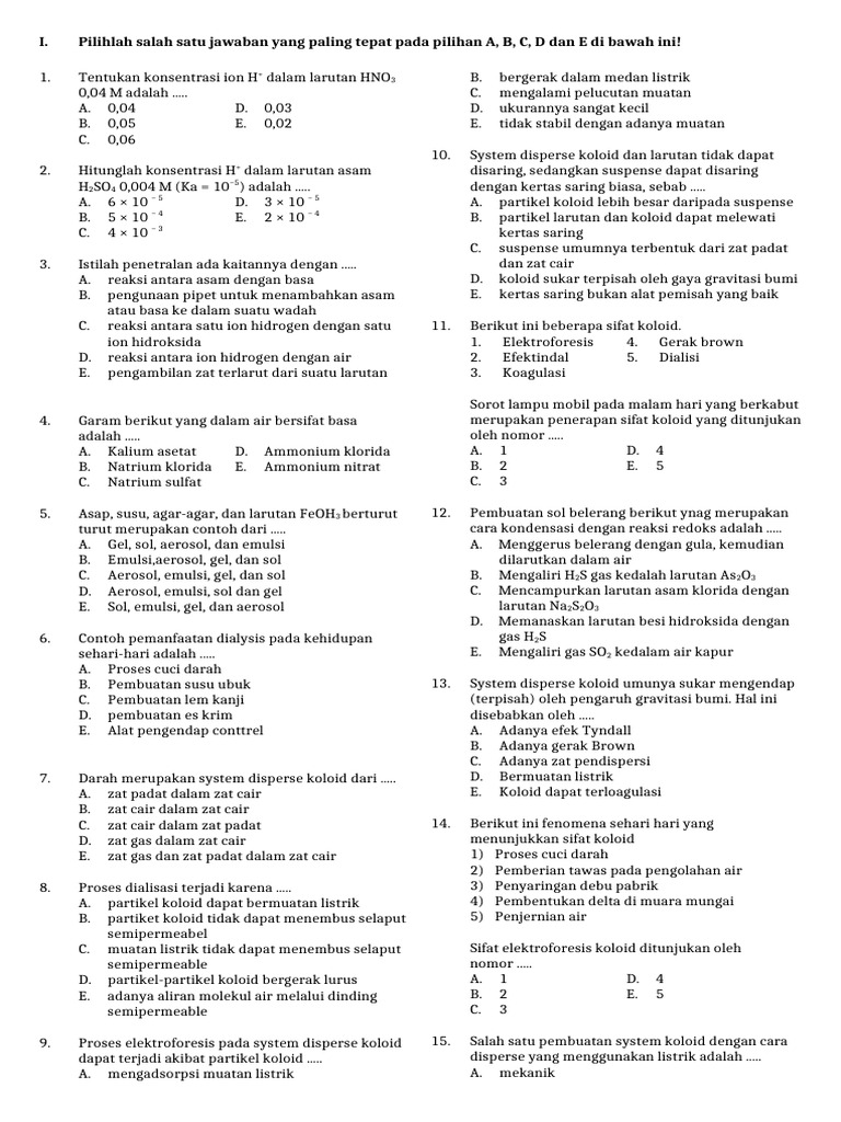 Pat Kimia Kelas Xi | PDF