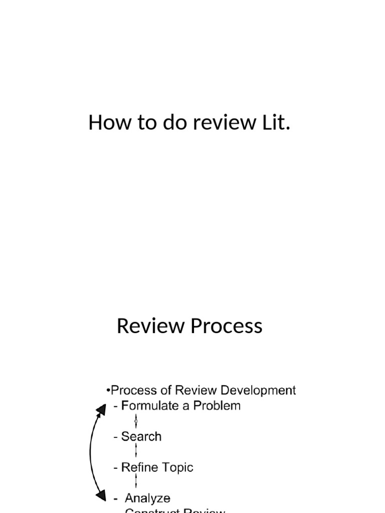 How To Do Review Lit | PDF | Science | Cognition