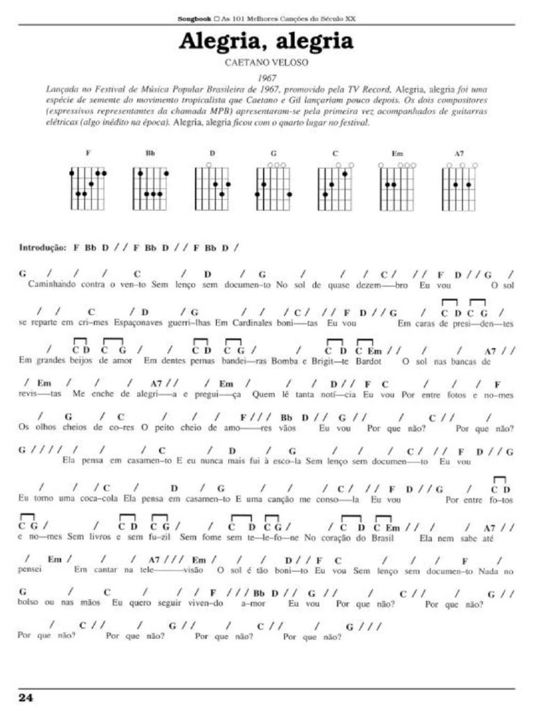 Alegria Alegria - Caetano Veloso | PDF