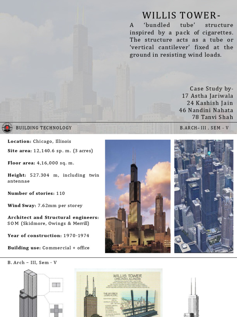 Willis Tower, Chicago | PDF | Deep Foundation | Beam (Structure)
