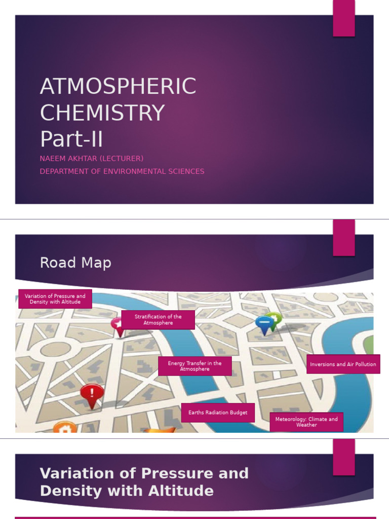 Lecture On Atmospheric Chemistry Part-II | PDF | Atmosphere Of Earth ...
