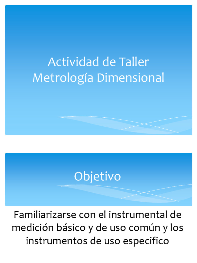 Presentación Metrología Dimensional | PDF | Metrología