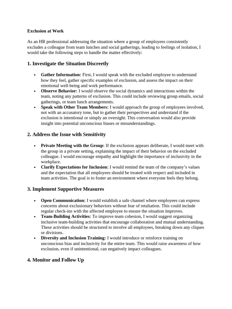 Exclusion at Work | PDF | Psychological Concepts | Social Psychology