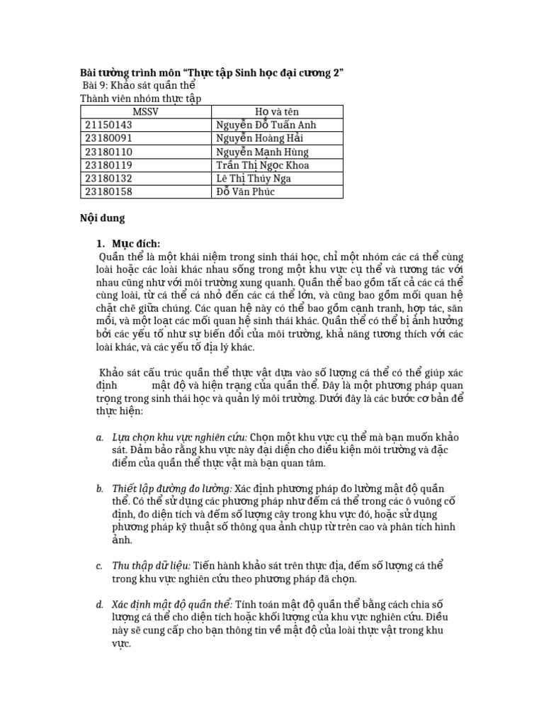 Bài Tư NG Trình TT Sinh 2 | PDF