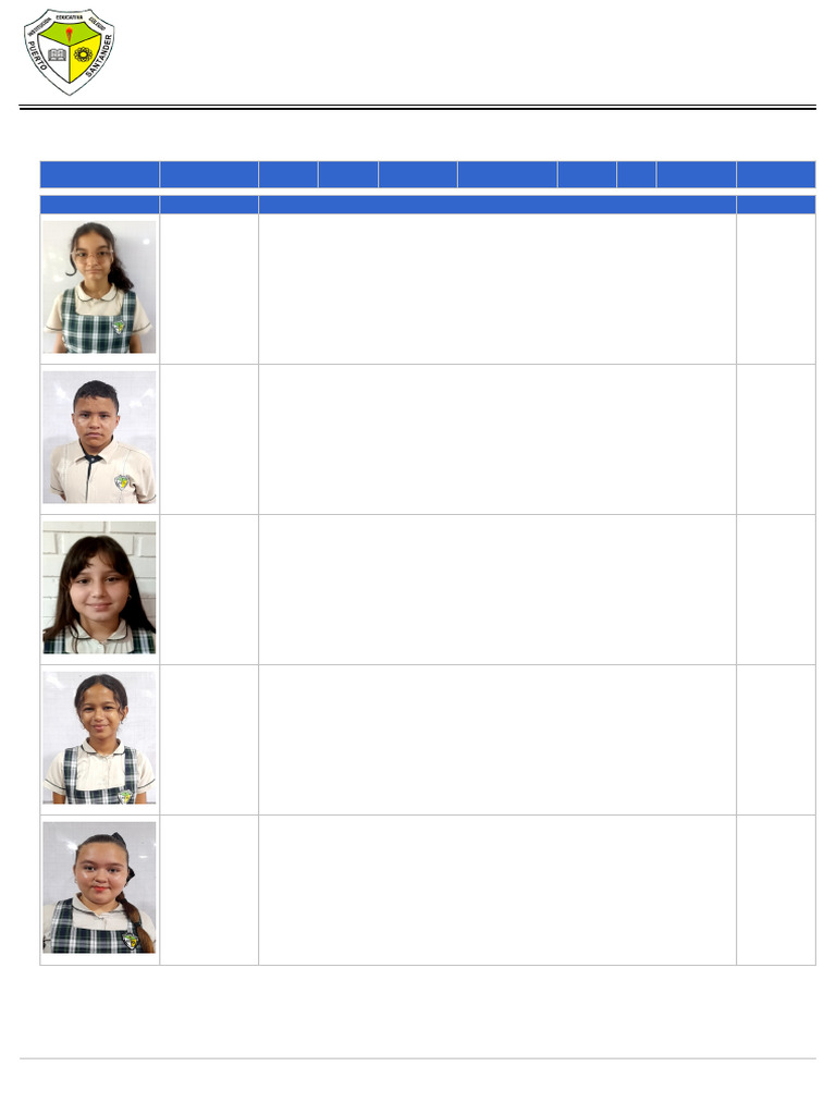 Cuadro de Honor Séptimo Grado | PDF