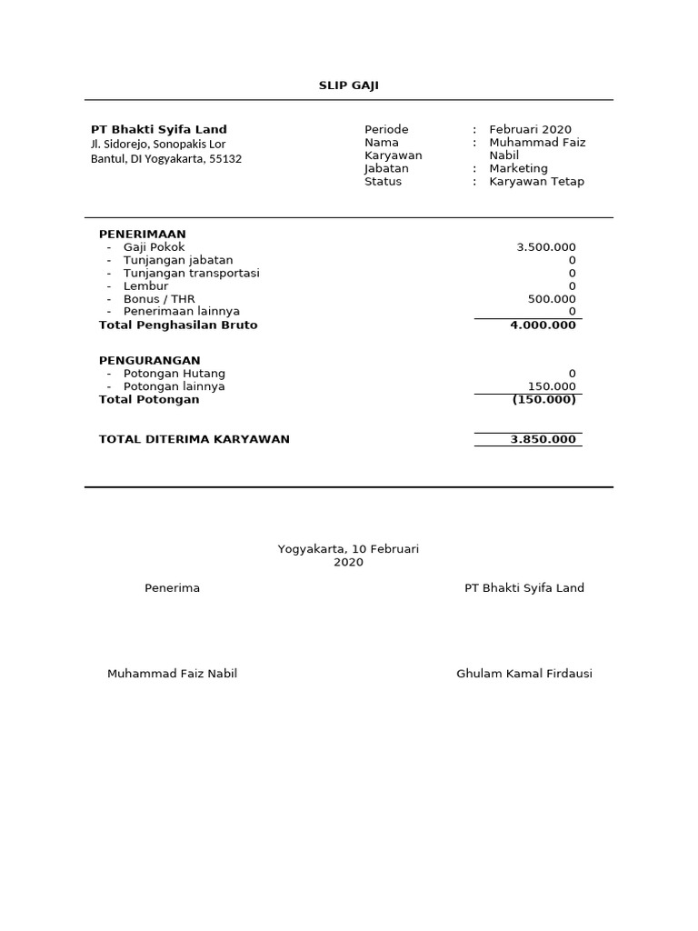 Slip Gaji | PDF