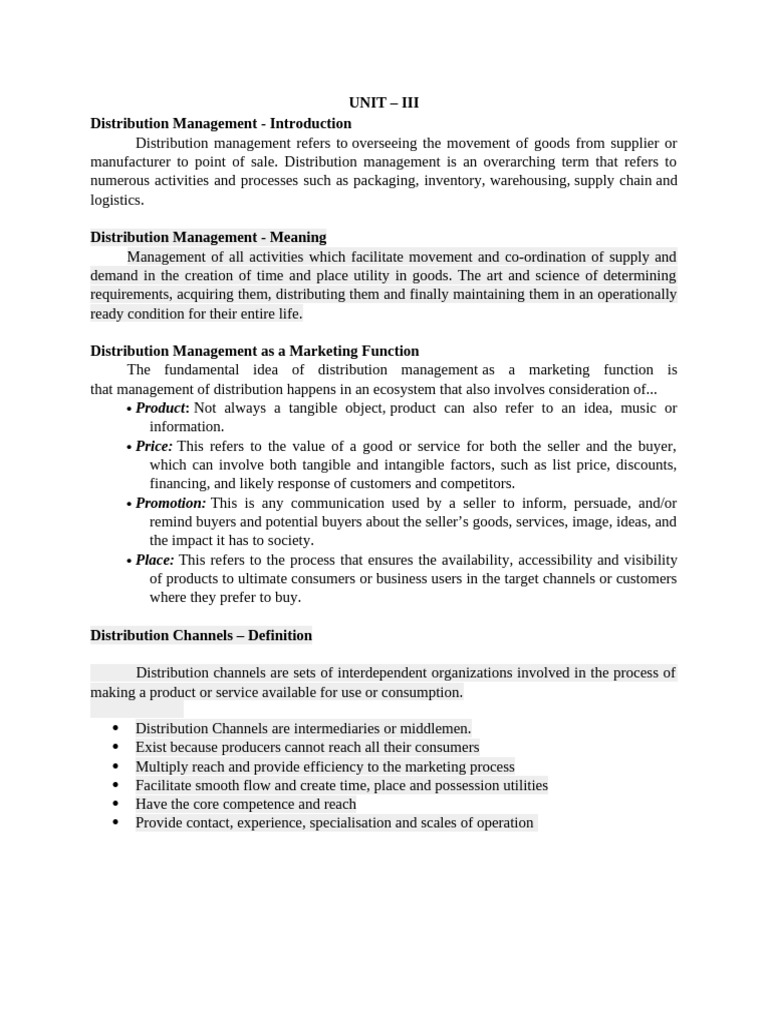 SDM Unit Iii | PDF | Retail | Sales