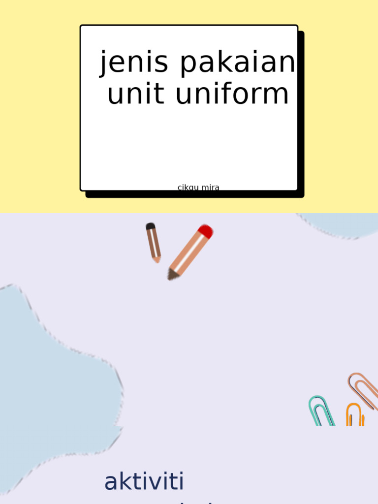 Jenis Pakaian Unit Uniform | PDF