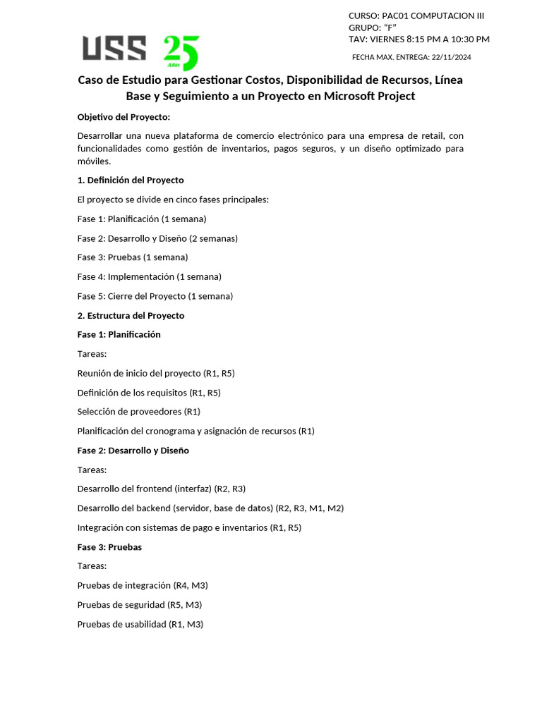 Caso de Estudio PA3-2 22112024 | PDF | Informática | Software