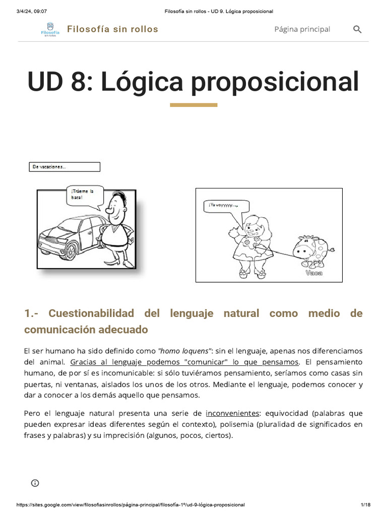 Filosofía Sin Rollos - UD 9. Lógica Proposicional | PDF | Proposición ...
