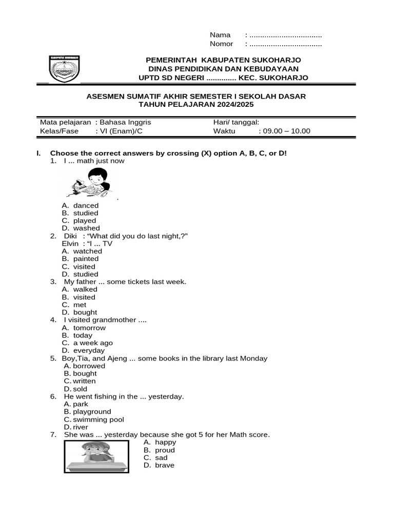 kisi-kisi asas kelas 6 | PDF