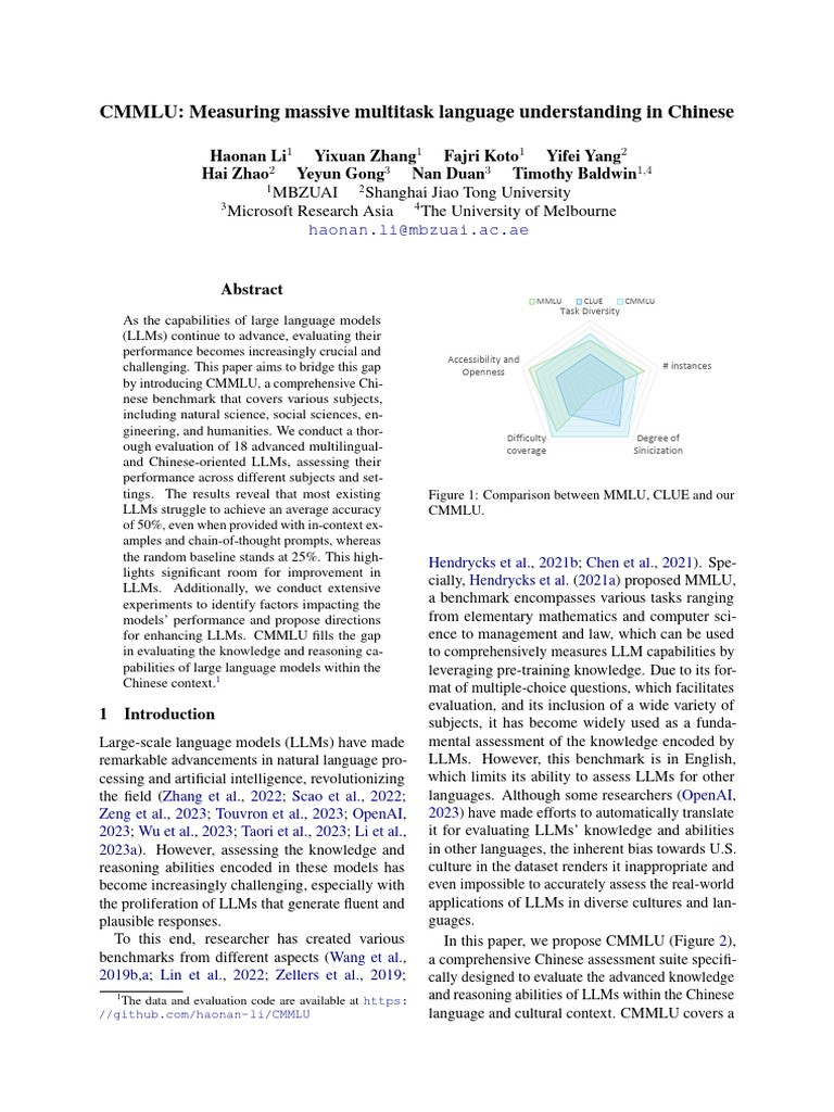 Chinese LLM Evaluation Benchmark | PDF | Proteins