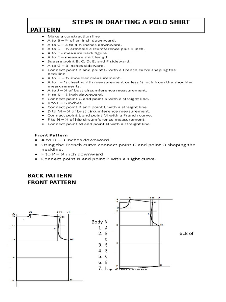 Polo Shirt Pattern | PDF