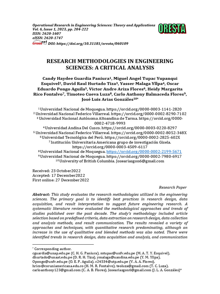 Final - Operational Research in Eng | PDF | Methodology | Quantitative ...