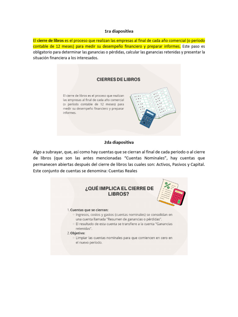 Proceso de Cierre de Libros Contables | PDF | Contabilidad | Economias