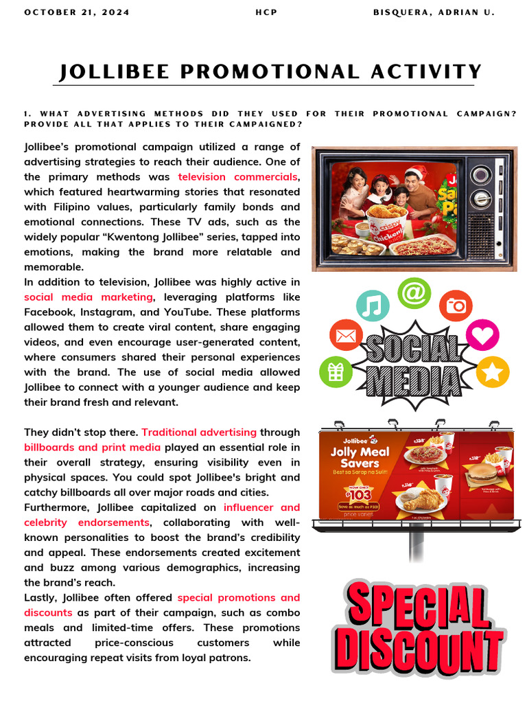 Jollibee's Effective Marketing Strategies | PDF | Popular Culture ...