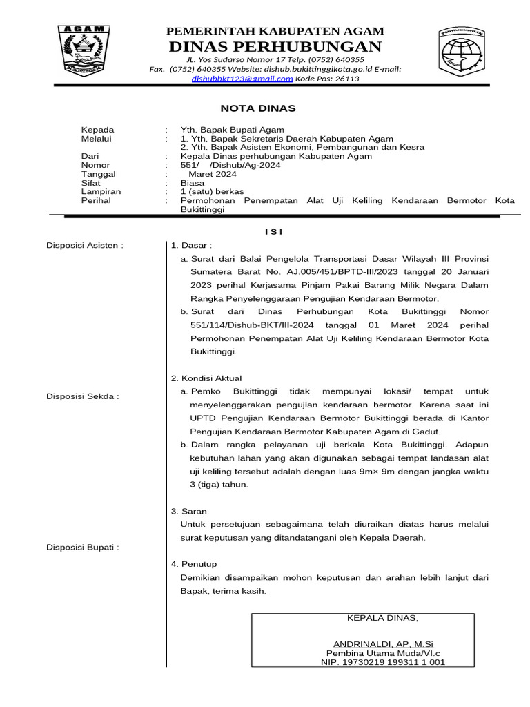 Nota Dinas | PDF