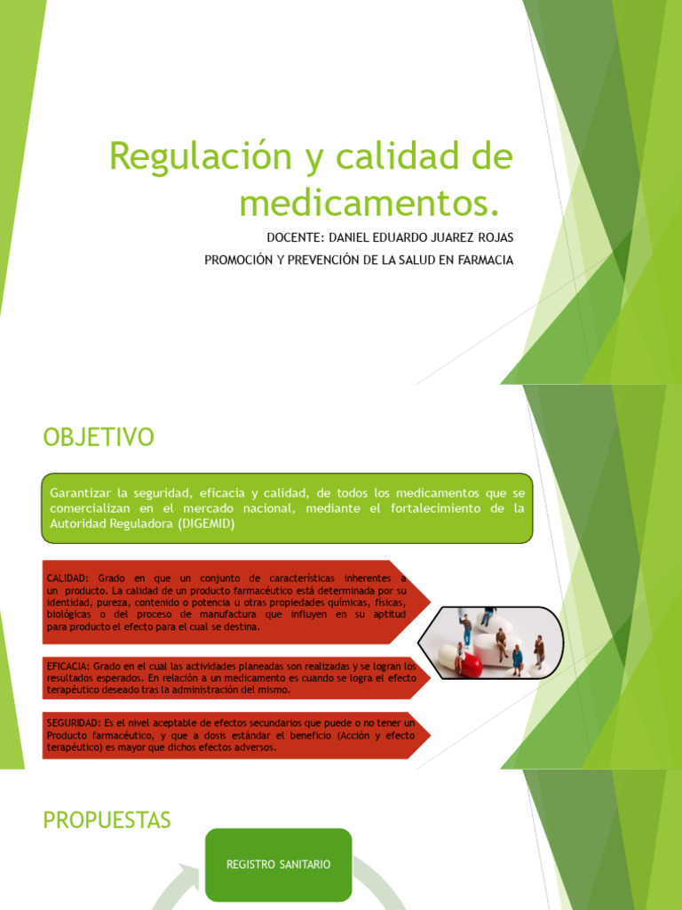 Regulación Y Calidad De Los Medicamentos Pdf Calidad Comercial