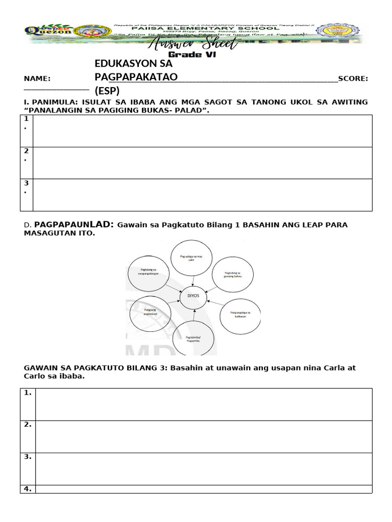 As - Esp 6 - 3rd Quarter | PDF