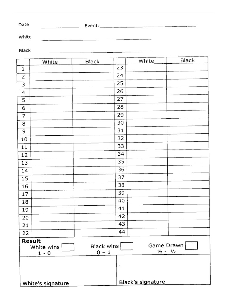 Chess Notation Book | PDF