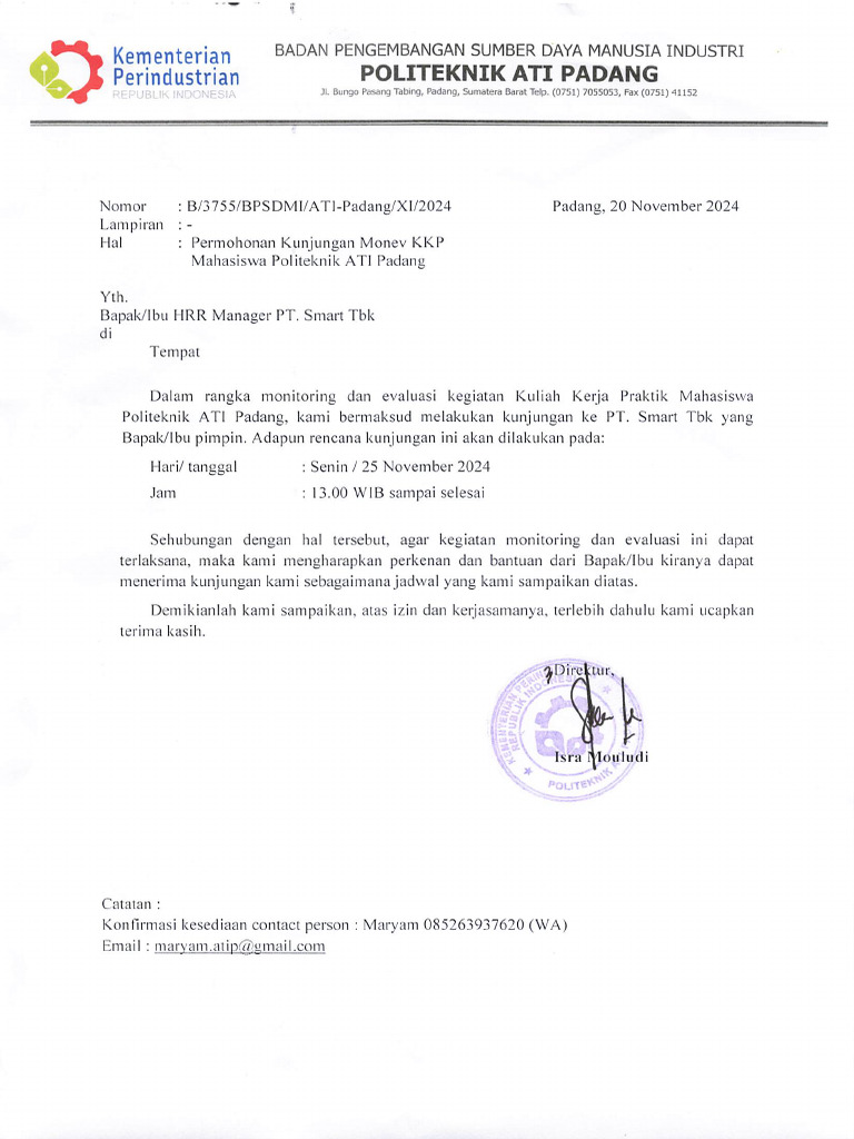 24 3755 Permo Kunjungan Monit KKP | PDF