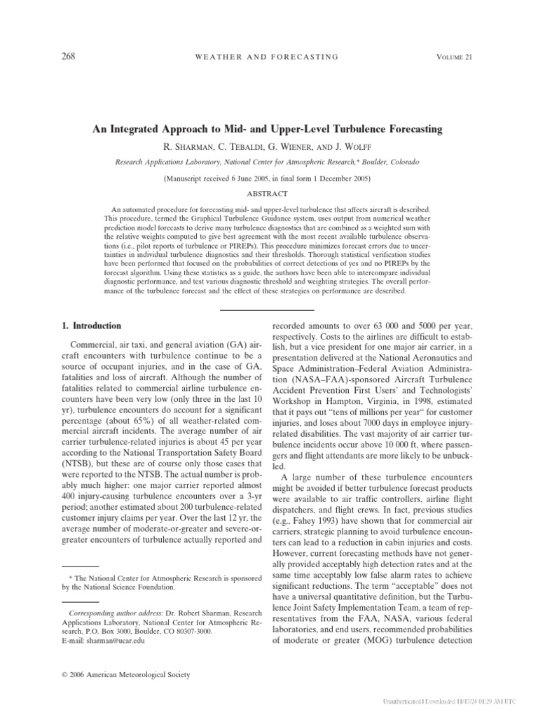 An Integrated Approach to Mid- and Upper-Level Turbulence Forecasting ...
