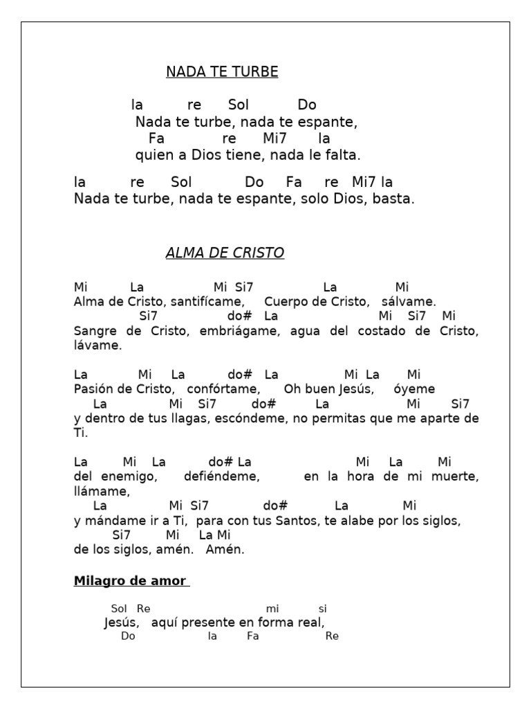 Cantos de Adoracion | PDF | eucaristía | Cristo (título)
