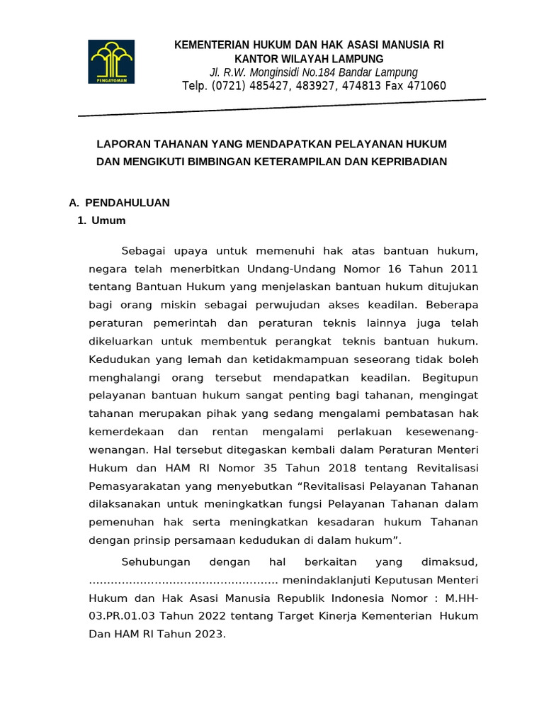 Format LAPORAN TARJA B02 | PDF