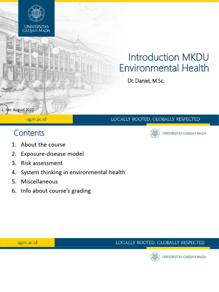 Introduction To Environmental Health | PDF | Risk | Environmental Health