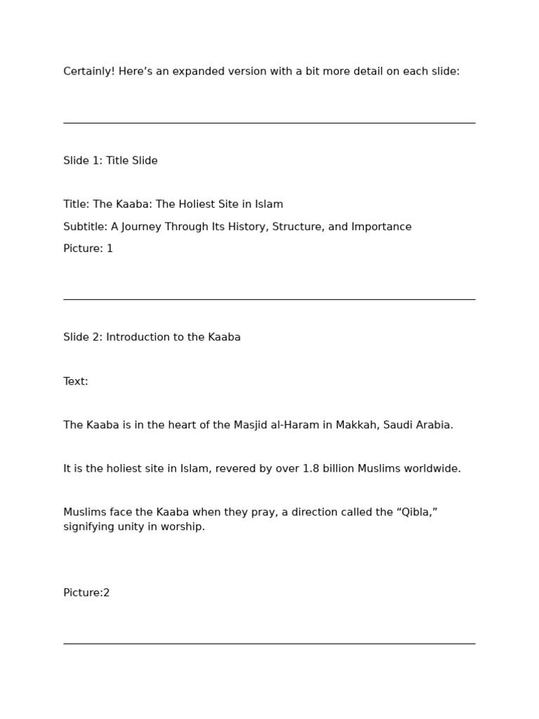 Kaba Presentation | PDF | Hajj | Religious Faiths