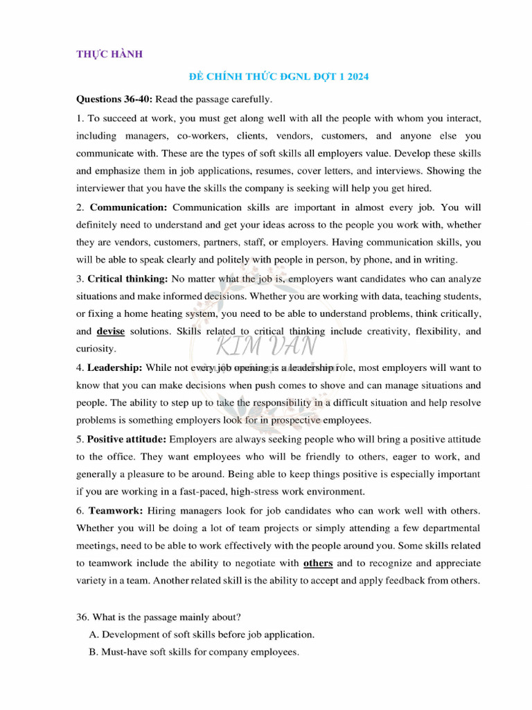 Bai Tap On Tap DGNL Buoi 13 | PDF