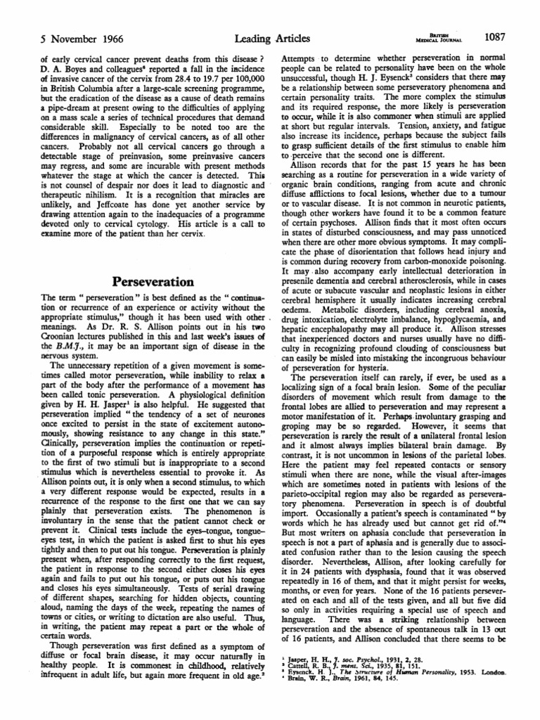 The Term Perseveration | PDF | Myocardial Infarction | Heart