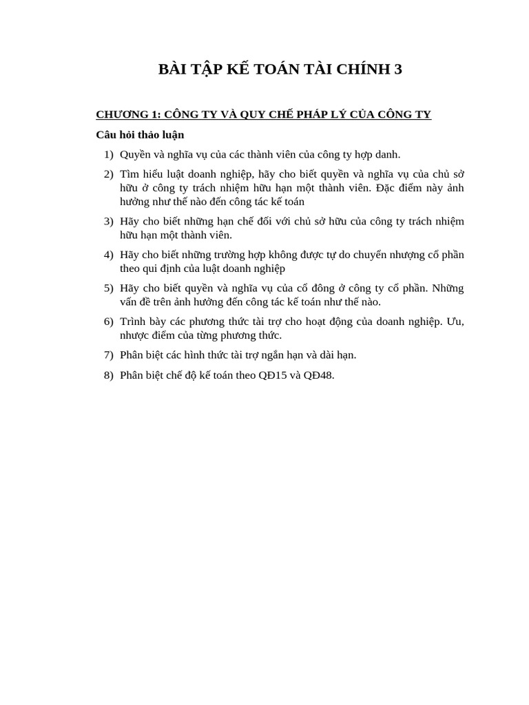 Bai tap KT-Cty | PDF