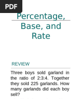 Percentage Base and Rate Worksheet 1 | PDF