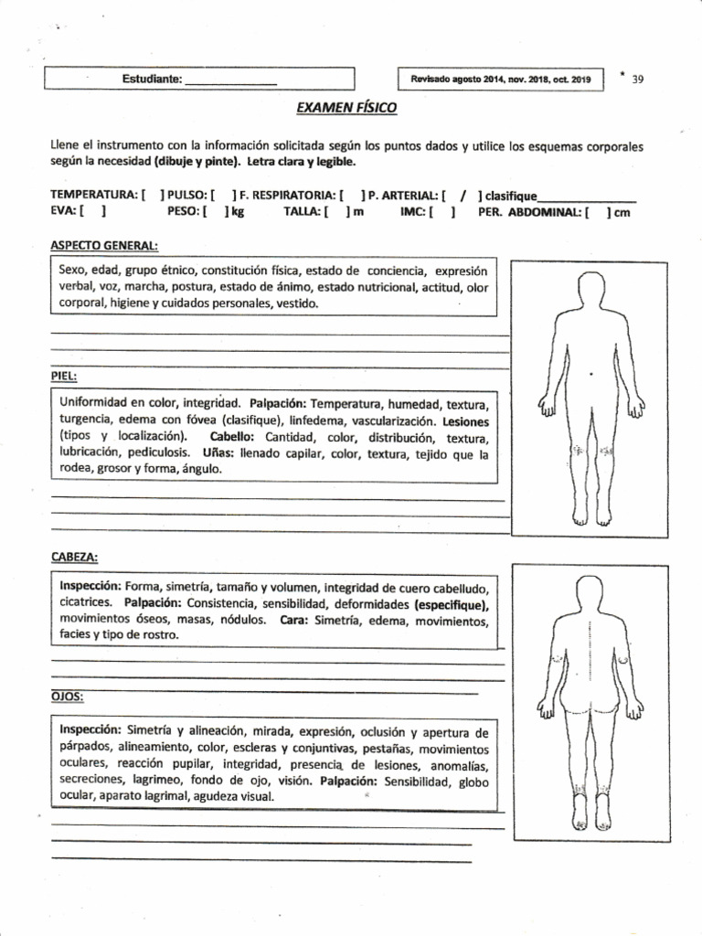 Exámen Físico Enfermería | PDF