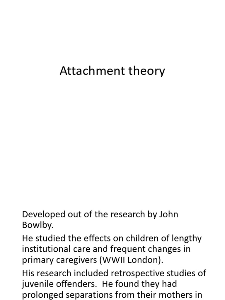Attachment Theory | PDF