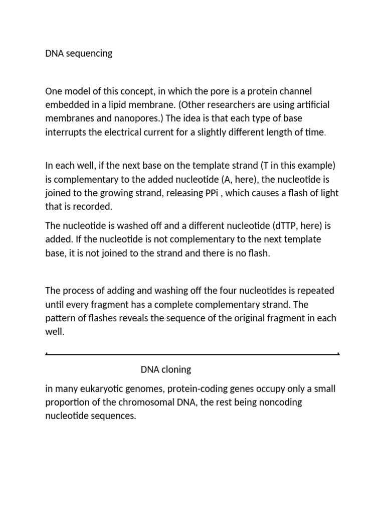 DNA Sequencing | PDF